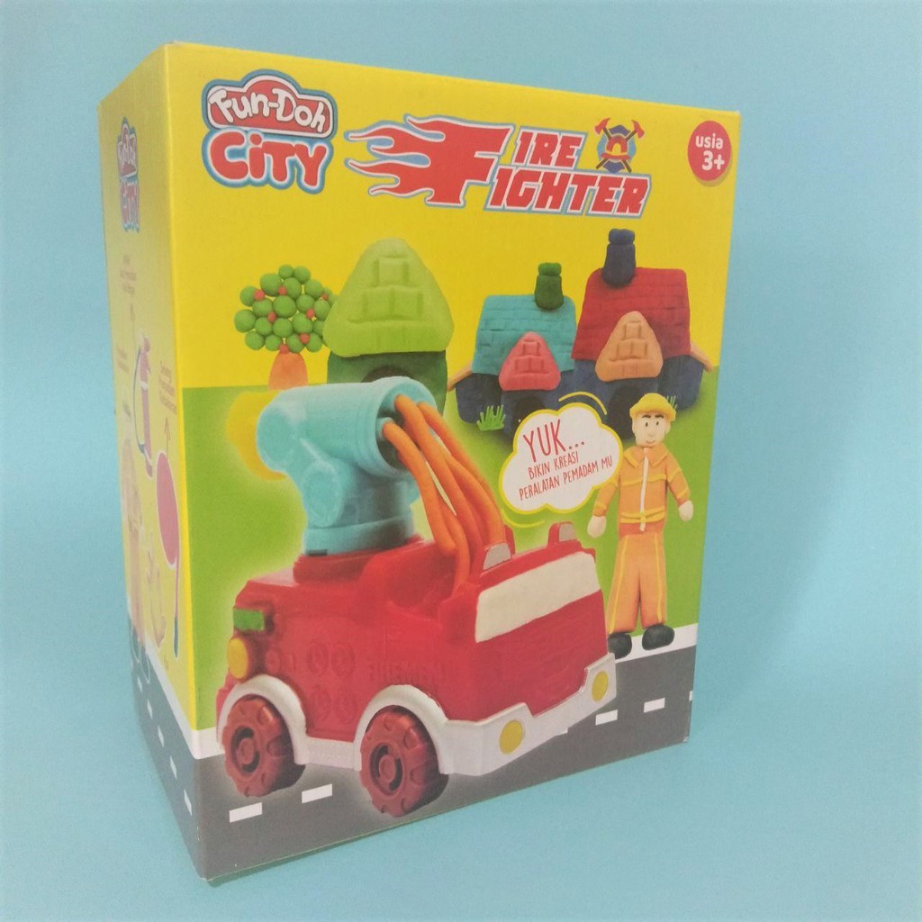 Jual Mainan Fundoh Fire Fighter Lilin Fun Doh Playdough Edukasi Anak ...