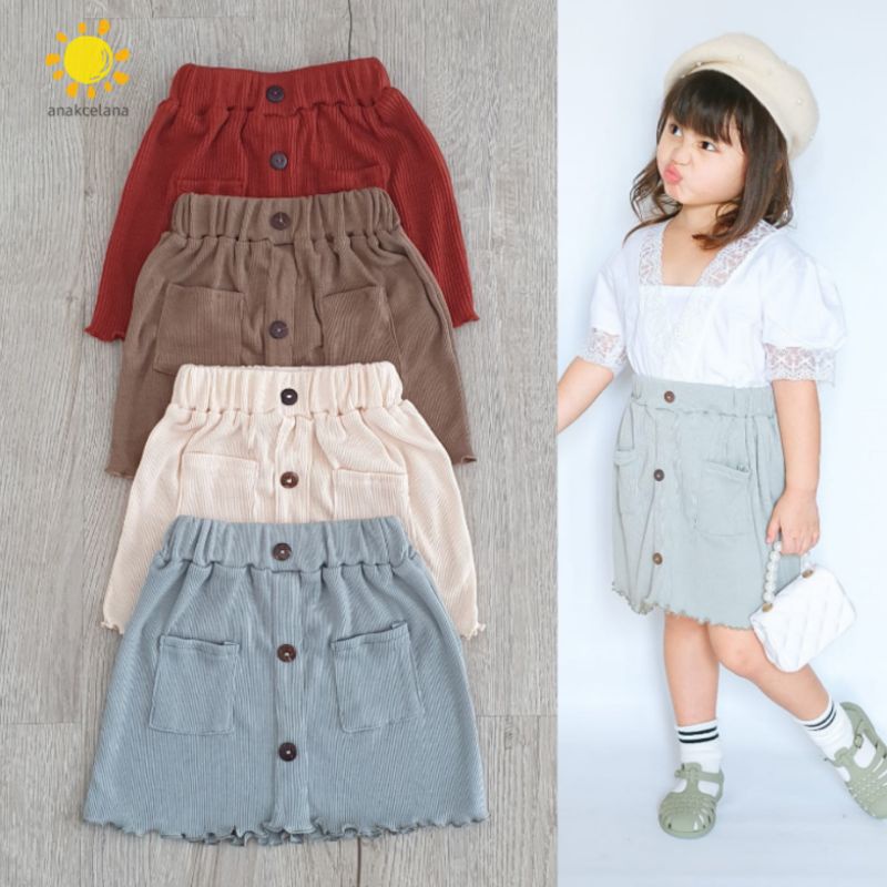 Jual Rok Anak Perempuan Usia 1-3 Tahun / Rok Span Rib / Rok Knit ...