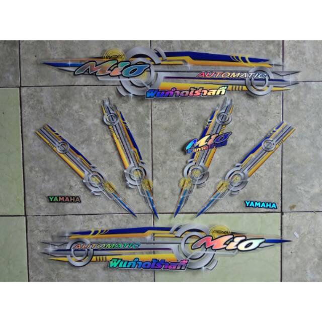 Jual Striping sticker list mio sporty/smile transparan hologram | Shopee Indonesia