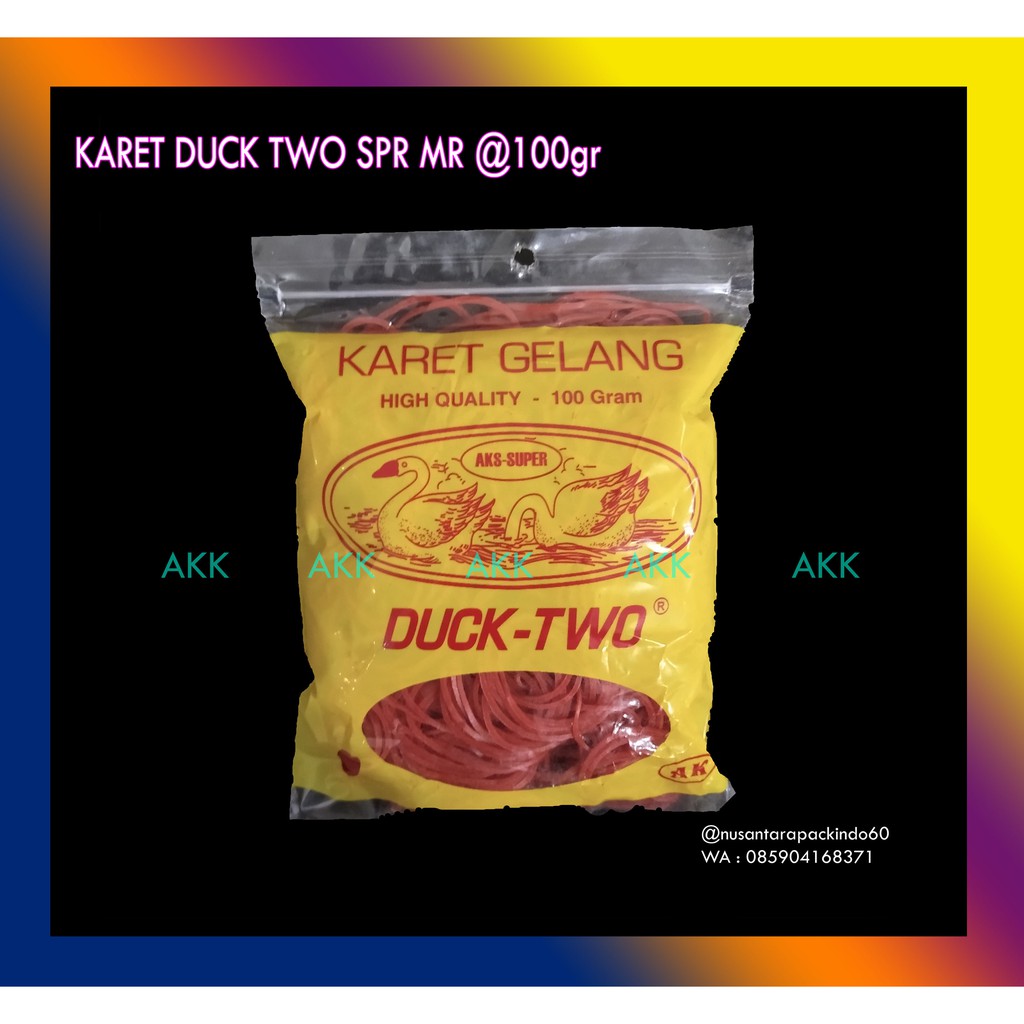 Jual KARET GELANG DUCK TWO SUPER MERAH (100 GRAM) | Shopee Indonesia