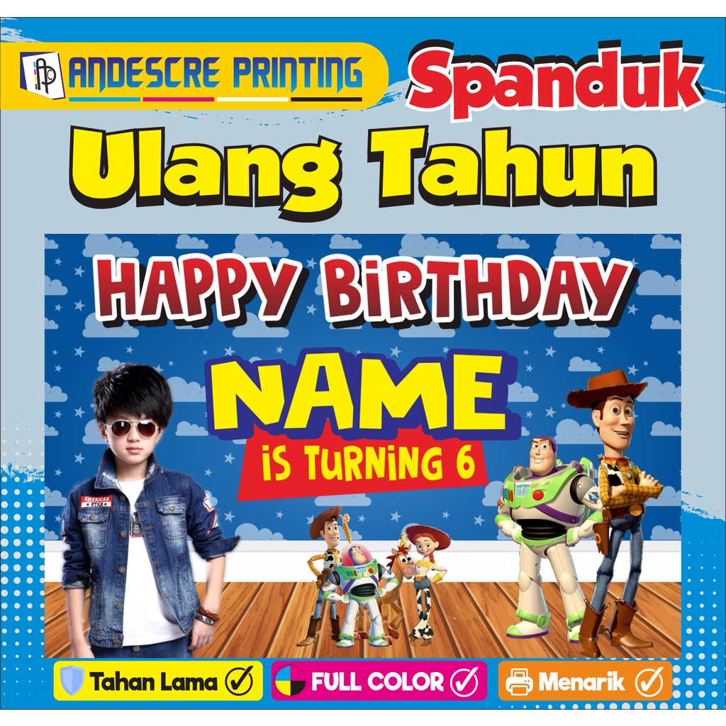 Jual Spanduk Ulang Tahun Custom Unik / Lucu / Tema Anak / Superhero ...