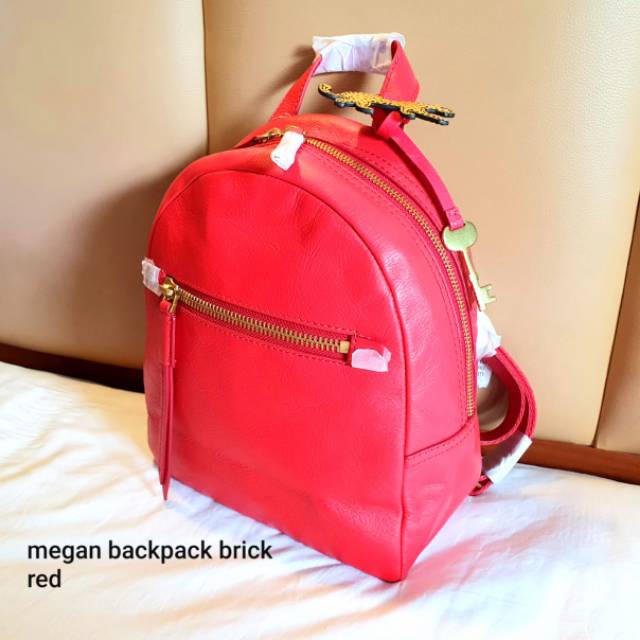 Jual Fossil Megan Backpack Brick Red | Shopee Indonesia