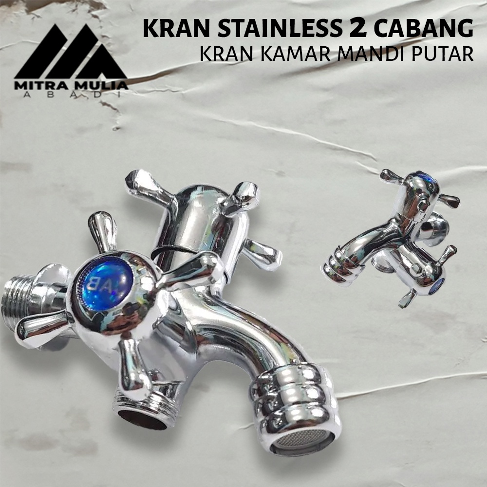 Jual Kran engkol Cabang Putar Double 2 Lubang stainless steel | Shopee ...