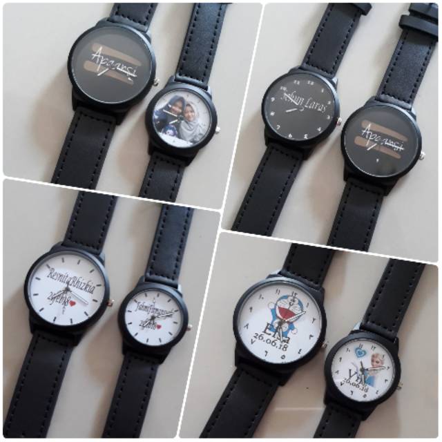 Jual JAM TANGAN KULIT CUSTOM | BISA REQUEST FOTO//NAMA//GAMBAR//DLL ...