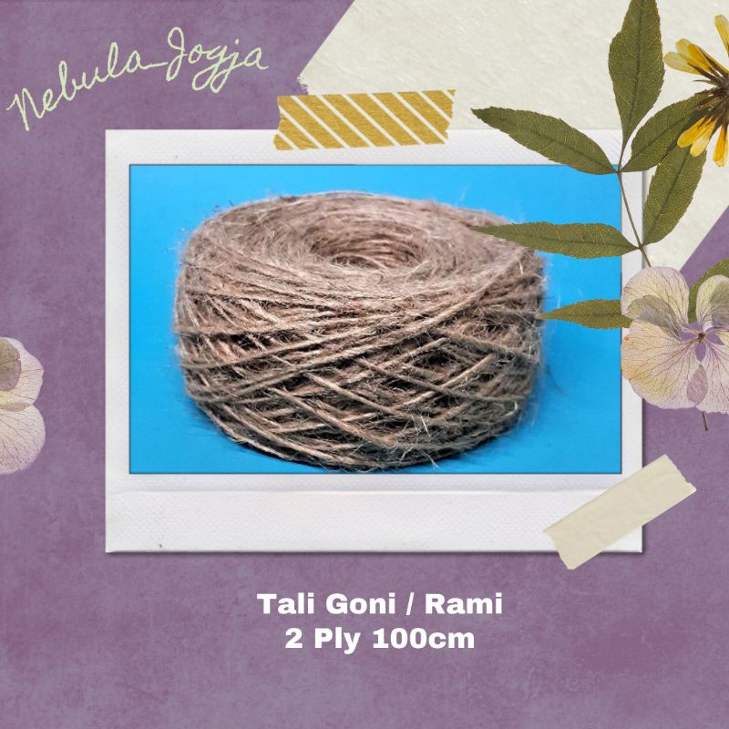 Jual TALI RAMI GONI BENANG COKLAT ECERAN KADO DEKORASI MAKANAN BAJU ...