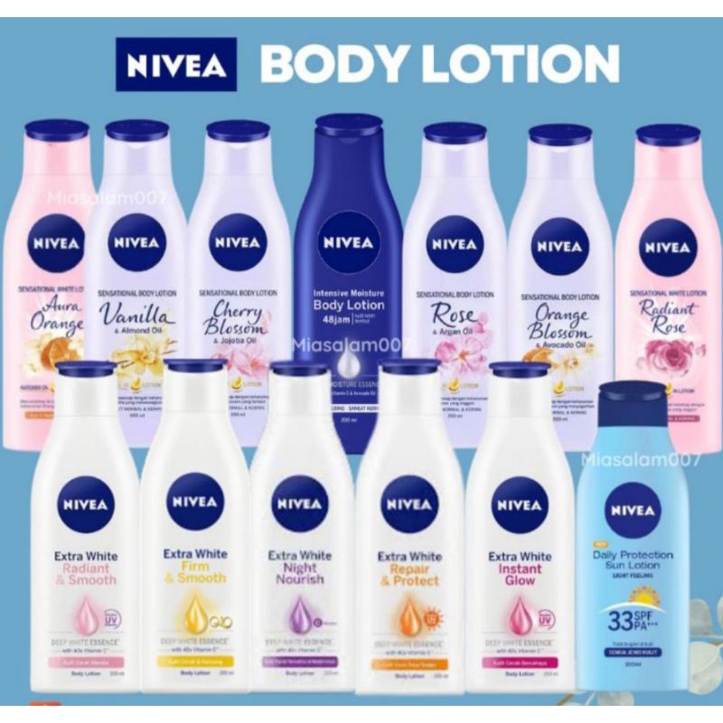 Jual NIVEA Body Lotion all varian 200ml , daily sunprotection 100ml ...