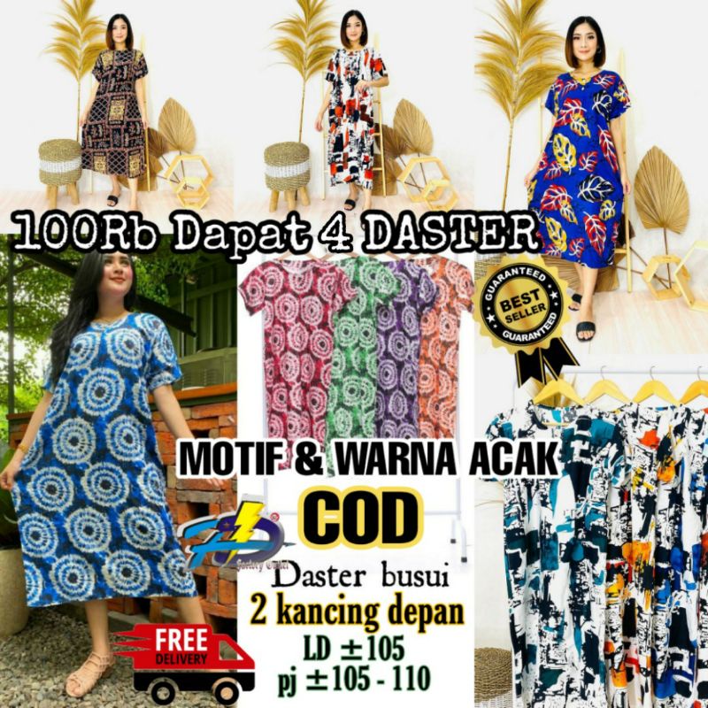 Jual (COD) 4 DASTER MOTIF TERBARU BUSUI PAKET DASTER 100RB DAPAT 4 PCS ...