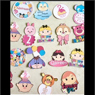 Jual Topper cake flag dessert tabel print label topi ultah undangan ...