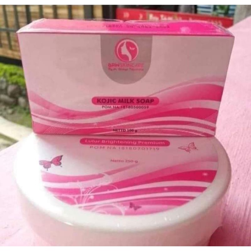Jual PAKET PERAWATAN TUBUH/Lulur Brightening dan Sabun Kojic Milk/DRW ...