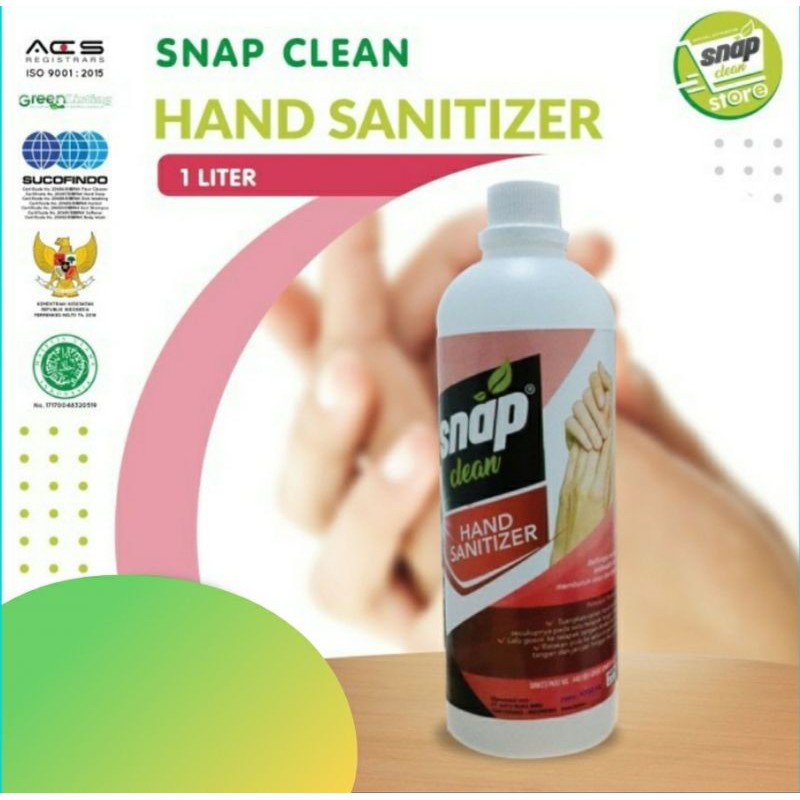 Jual Snap clean hand sanitizer 1 liter | Shopee Indonesia