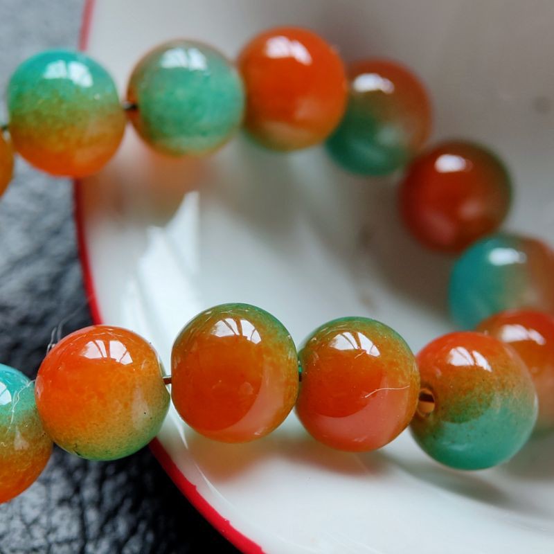 Jual 52 butir manik 8mm Mutsin untuk meronce merangkai gelang kalung ...