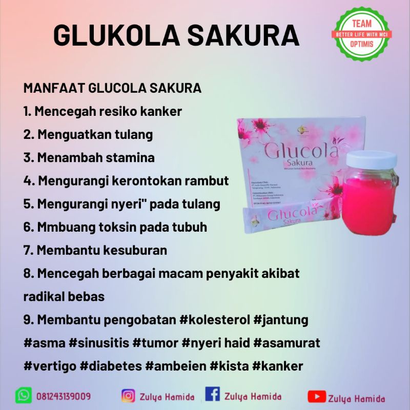 Jual glucola sakura sachet original MCI, minuman collagen | Shopee ...