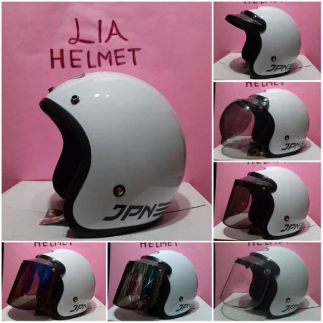 Jual HELM BOGO JPN ARC RETRO PUTIH / WHITE ORIGINAL | Shopee Indonesia