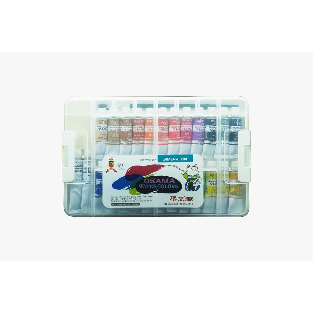 Jual Simbalion Osama Watercolor Plastic Case WCP 25/ GCP 25A/ Cat Air ...