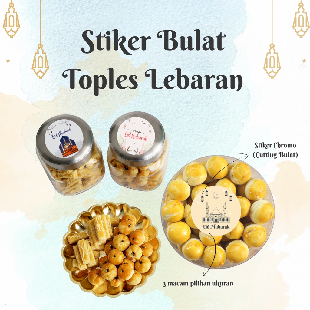 Jual (Bulat) Sticker Label Toples Nastar Toples Kue Kering Lebaran 2023 ...