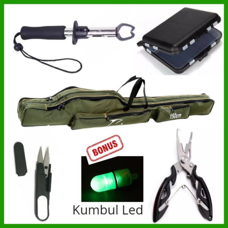 Jual TE34 Peralatan pancing set paket perlengkapan mancing ikan tas ...