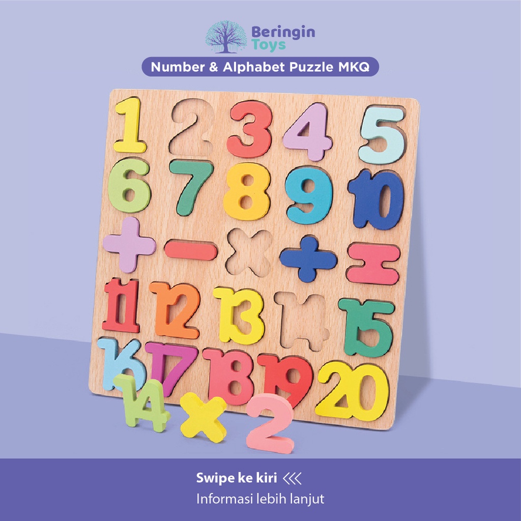 Jual Beringin Toys Mainan Edukasi - Number & Alphabet Puzzle / Puzzle ...