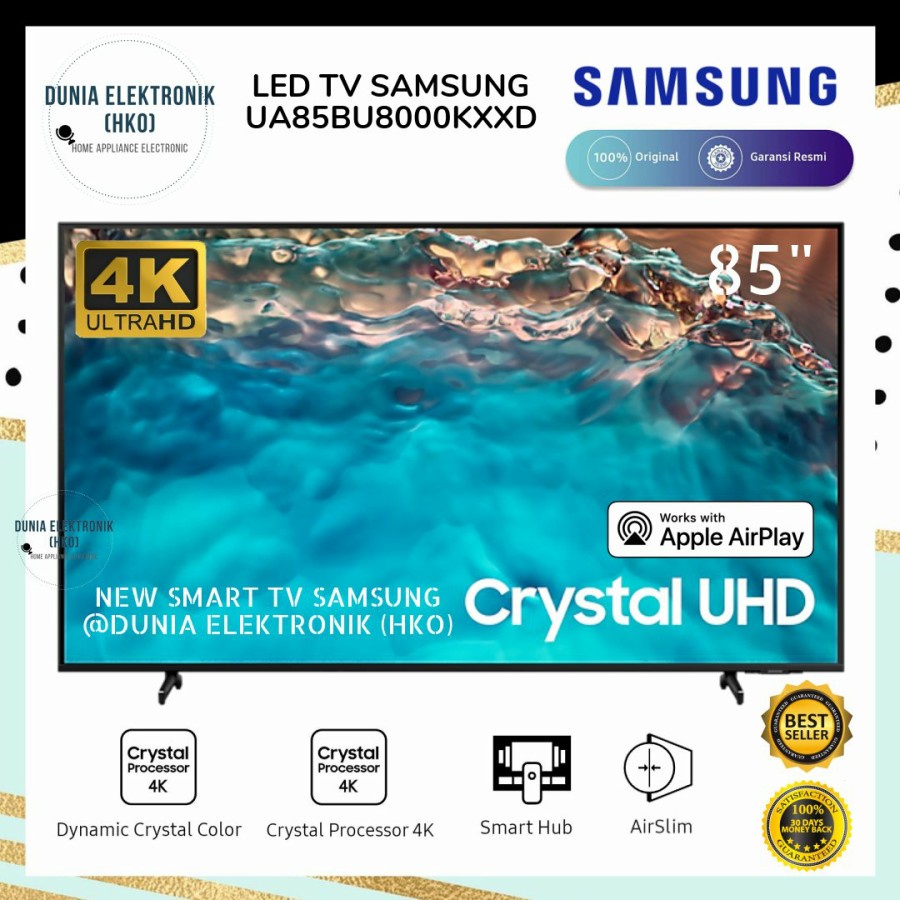 Jual LED TV SAMSUNG 85BU8000 UA85BU8000KXXD SMART TV 85 INCH CRYSTAL ...