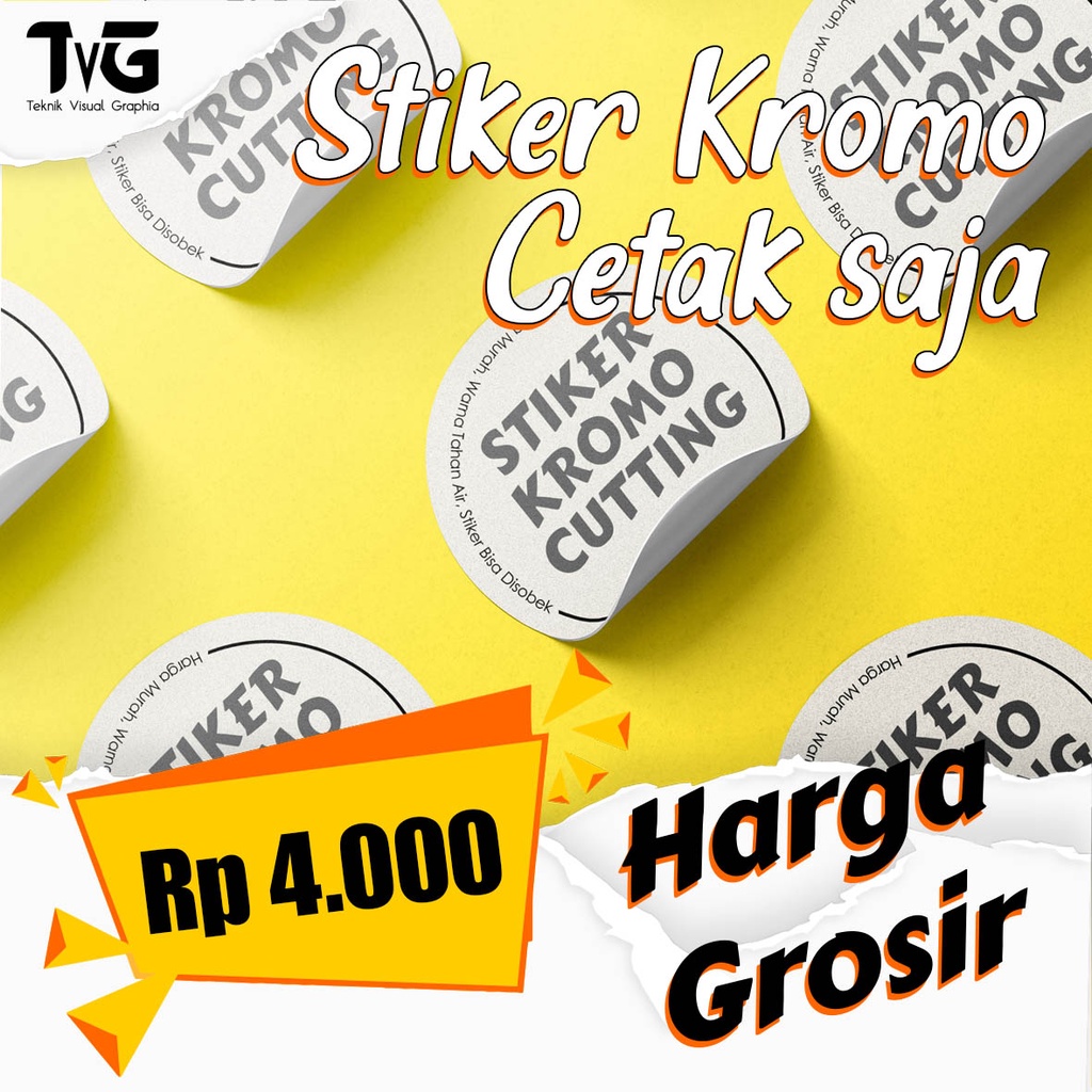 Jual Grosir Cetak Stiker Kromo / Chromo A3+ Label Kemasan Produk ...