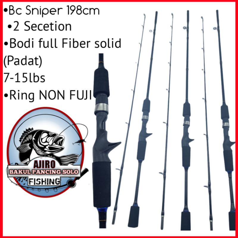 Jual Joran pancing BC Casting Ajiro spinning Sniper fiber solid 150 165 ...