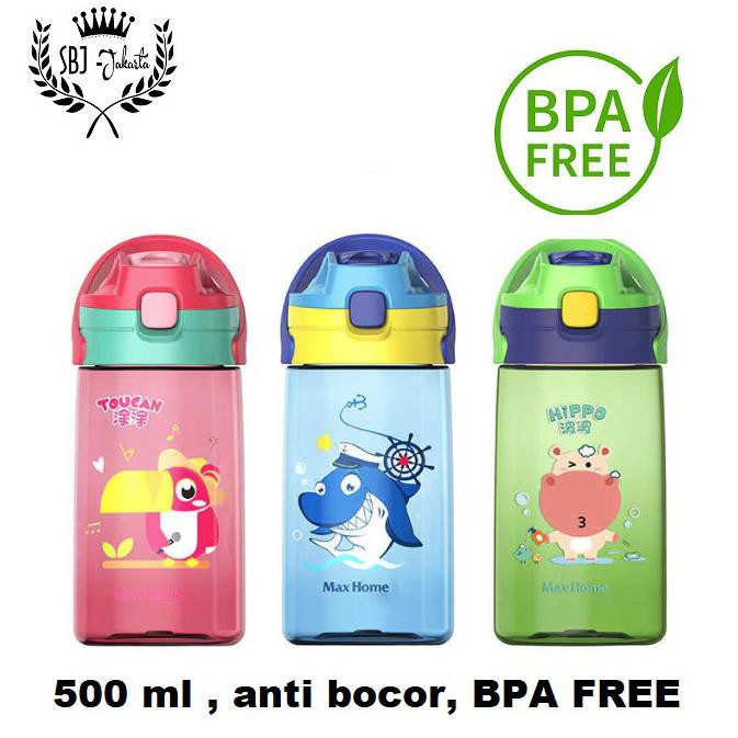 Jual BOTOL MINUM ANAK 500 ml BPA FREE Anti Bocor Diller Maxhome - Merah UVL | Shopee Indonesia