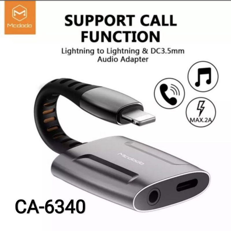 Jual Mcdodo CA-6340 Adapter Splitter for Iphone Lightning to Aux ...