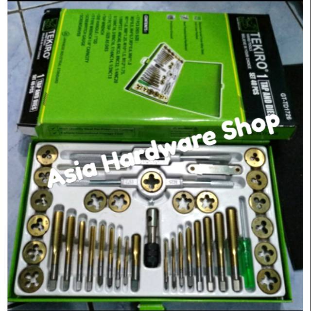 Jual TEKIRO Tap And Dies Set 40 Pcs TEKIRO Alat Senai dan Tap Set 40pcs ...