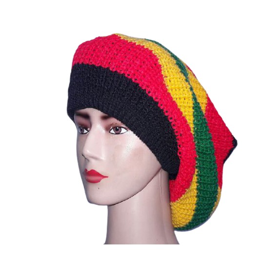 Jual Kupluk besar rasta beani hat warna warni kupluk reggae | Shopee ...