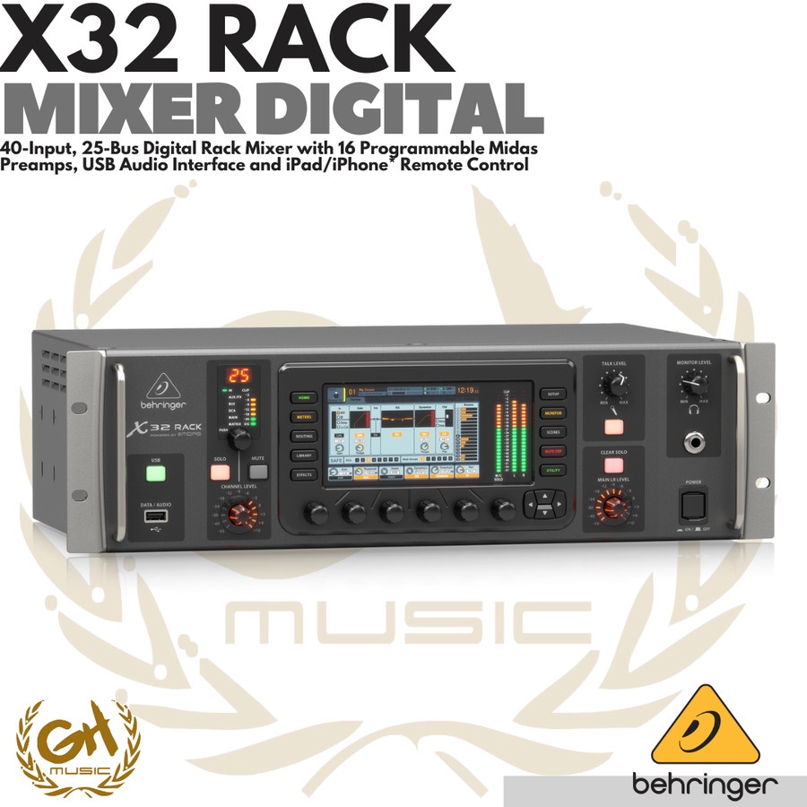 Jual BEHRINGER X32 RACK 40-Input, 25-Bus Digital Rack Mixer | Shopee ...