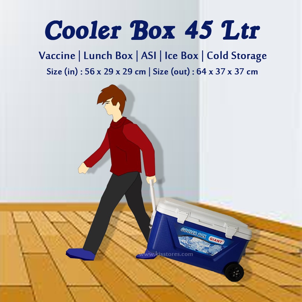 Jual Cooler Box GIANT 45L Cool Box Trolley Cooler Box Roda Cooler Box ...