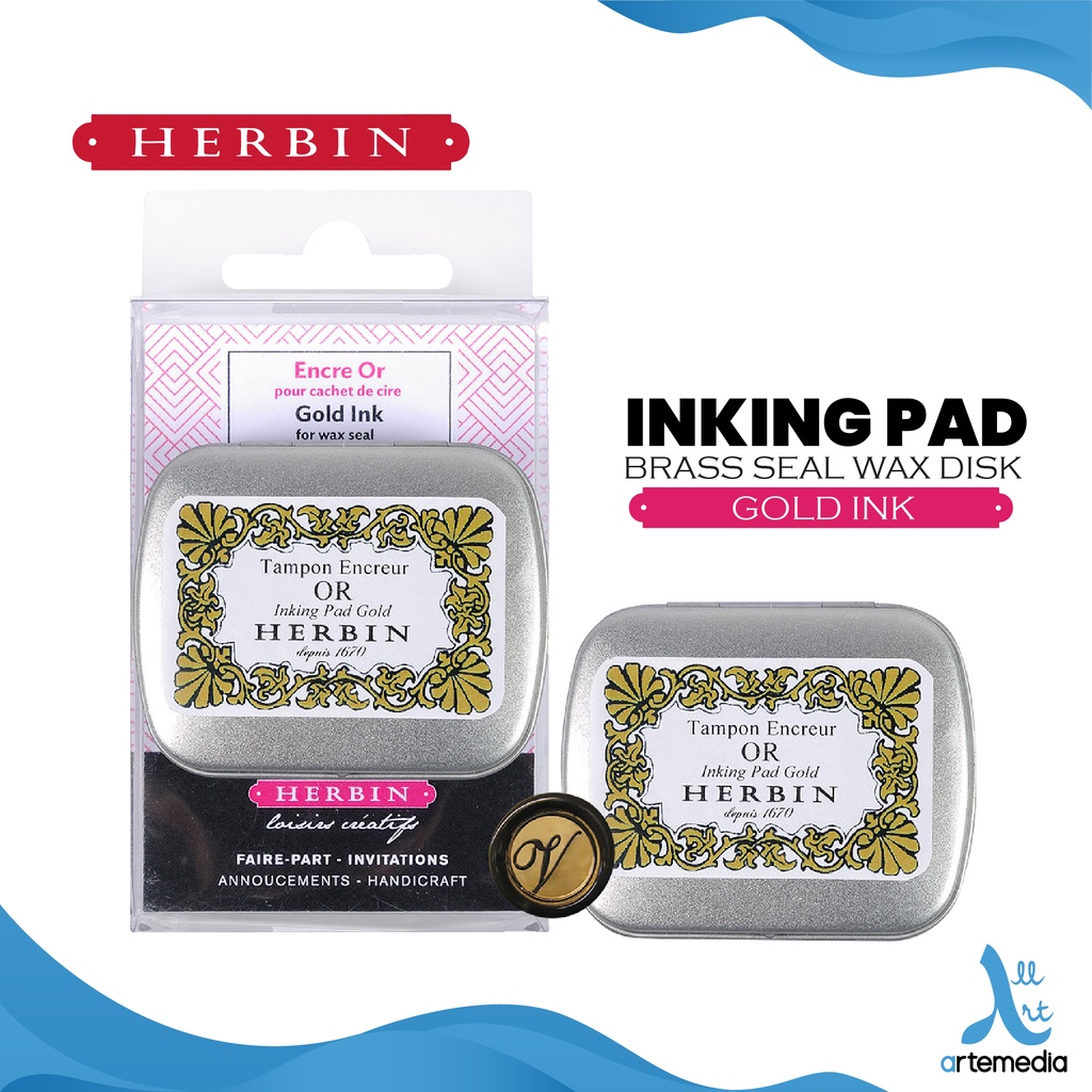 Jual Herbin Ink Pad Brass Seal Wax Disk | Shopee Indonesia