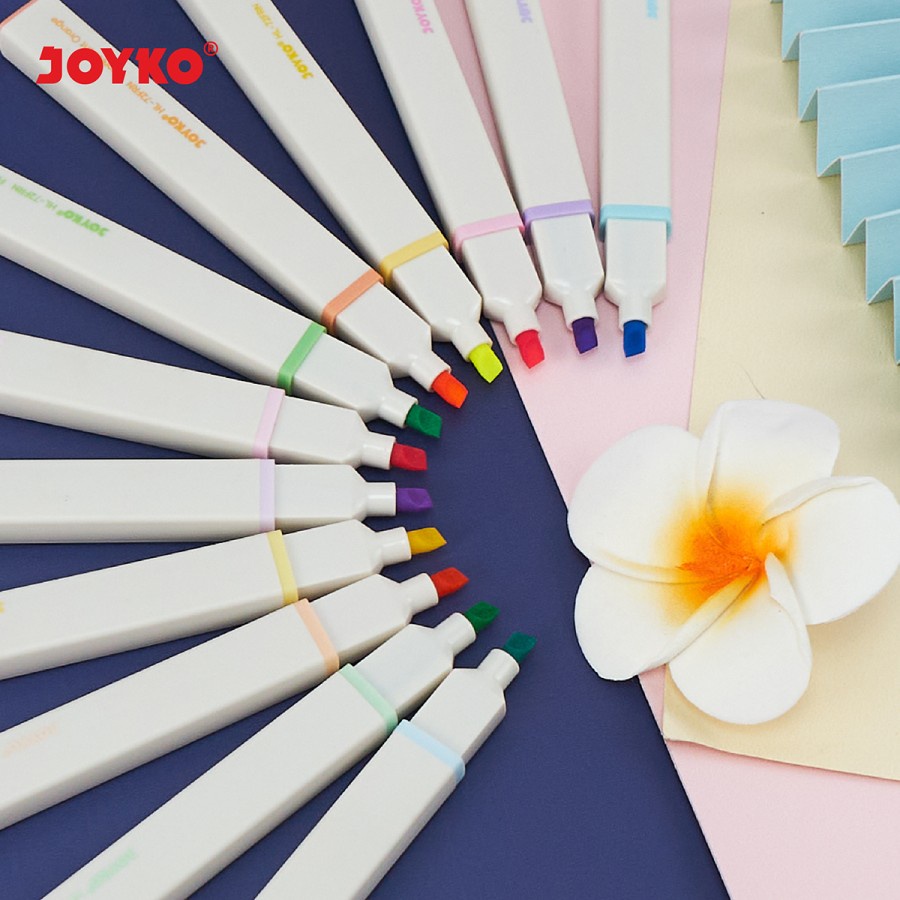 Jual HIGHLIGHTER SET JOYKO HL-72 | STABILO WARNA PASTEL dan FLUORESCENT | ISI 6 | Shopee Indonesia