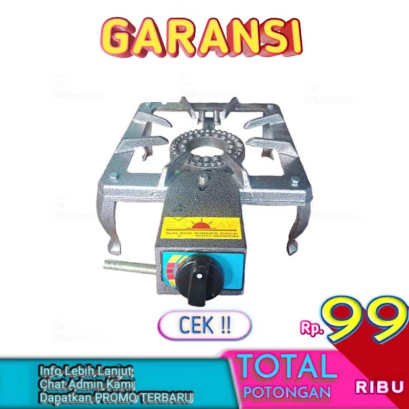Jual SUNRISE Kompor Jos 1 Tungku SR 201 Komersil Cor Besi Tekanan Rendah | Shopee Indonesia