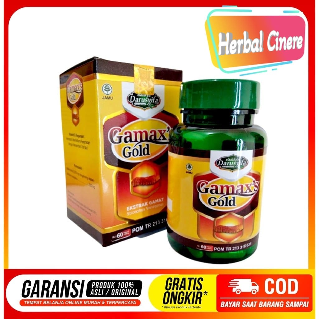 Jual Kapsul Ekstrak Gamat Emas| Kapsul Gamax's Gold Darusyifa Alami 60 ...