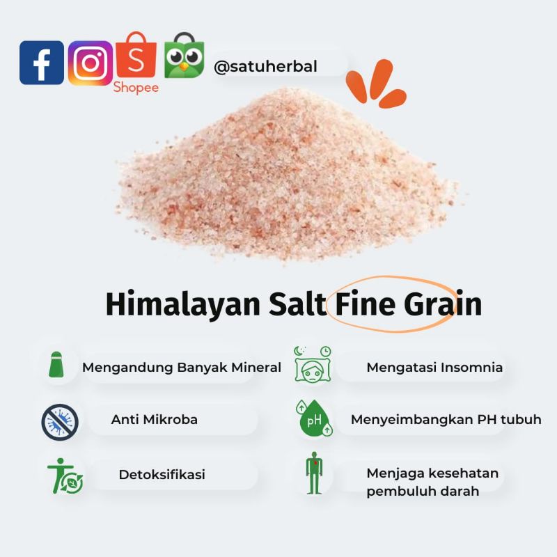 Jual Garam Himalaya Original himalayan salt fine grain Super Murah ...