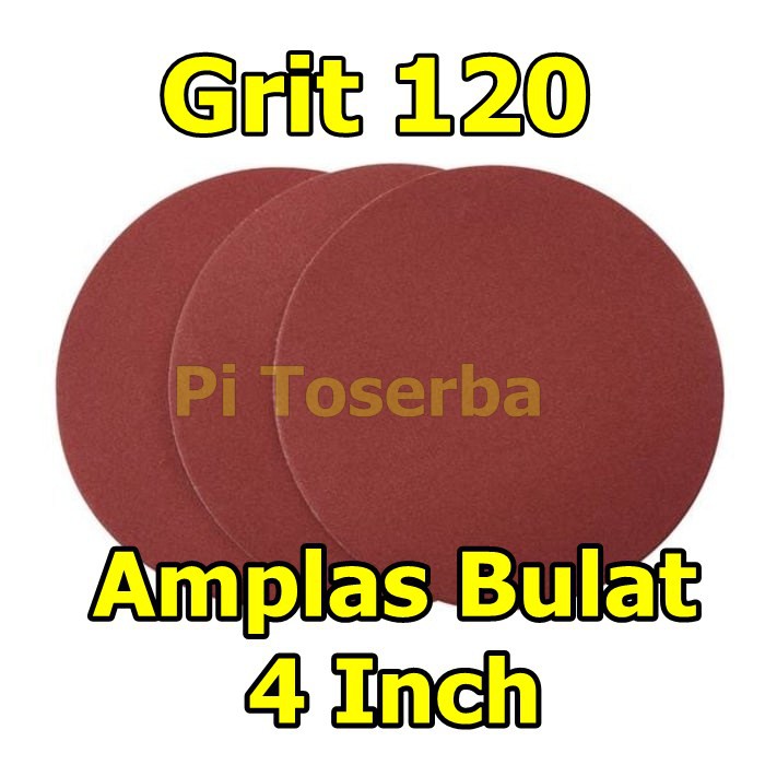 Jual Amplas Bulat Grit #120 Tempel 4 Inchi | Shopee Indonesia