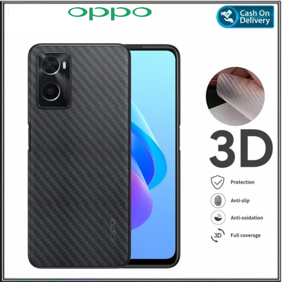 Jual Garskin Carbon Oppo A76 / A96 Skin Back 3D Anti Gores Belakang ...