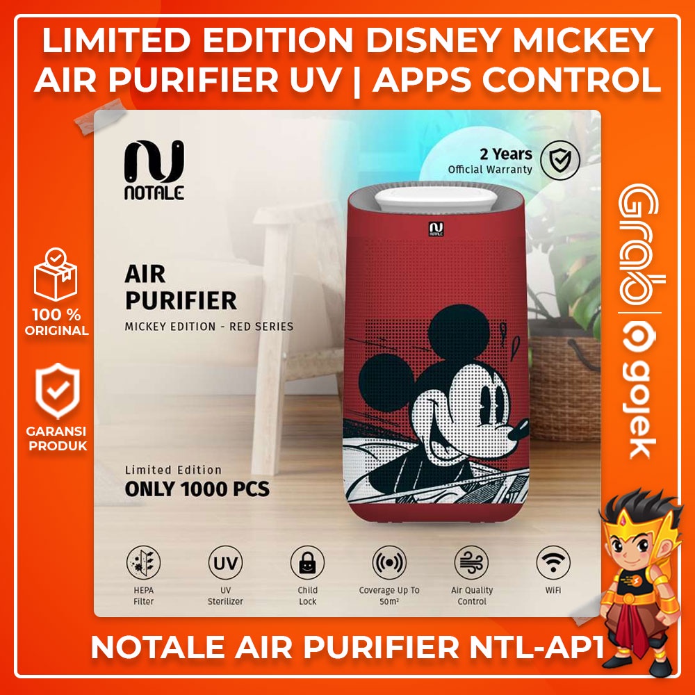 Jual NOTALE Air Purifier UV Penjernih Udara HEPA Filter 13 Limited ...
