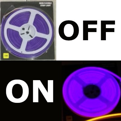 Jual PURPLE Neon Flex LED 12V 5M Neon Sign Flexible DIY Lampu Selang ...