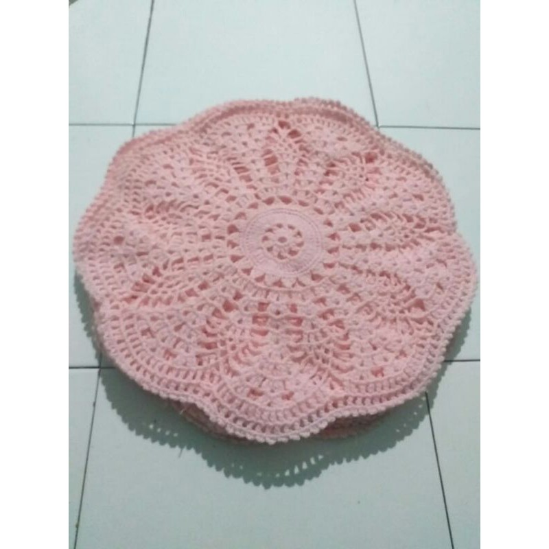 Jual taplak meja rajut bulat -+35cm | Shopee Indonesia