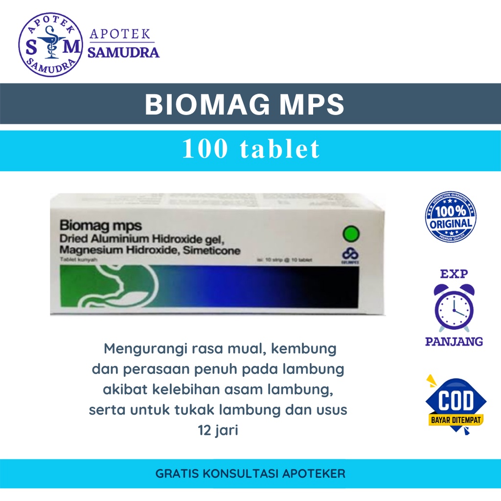 Jual BIOMAG MPS Tablet - Box isi 100 Tablet (obat maag obat lambung ...
