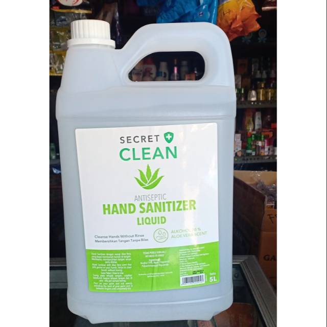 Jual SECRET CLEAN HAND SANITIZER LIQUID 5L / Hand Sanitizer Refill Liquid Jerigen 5liter ...