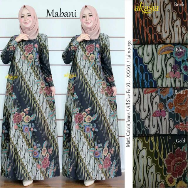 Jual MAbani sarma ambar dress batik | Shopee Indonesia