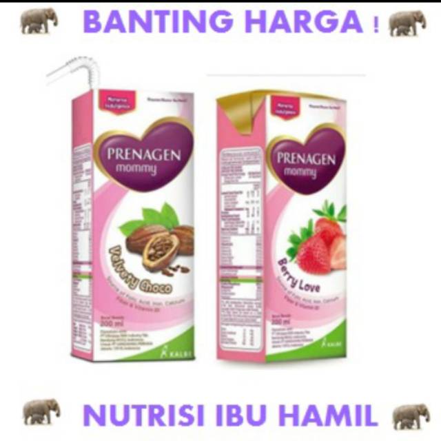 Jual PRENAGEN MOMMY UHT berry love & velvety choco exp Mei 2020 | Shopee Indonesia