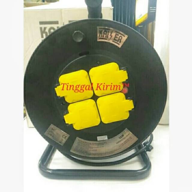 Jual Kabel Roll Kaiser 50 meter / Kabel rol Kaiser Stop Kontak 4 lubang ...