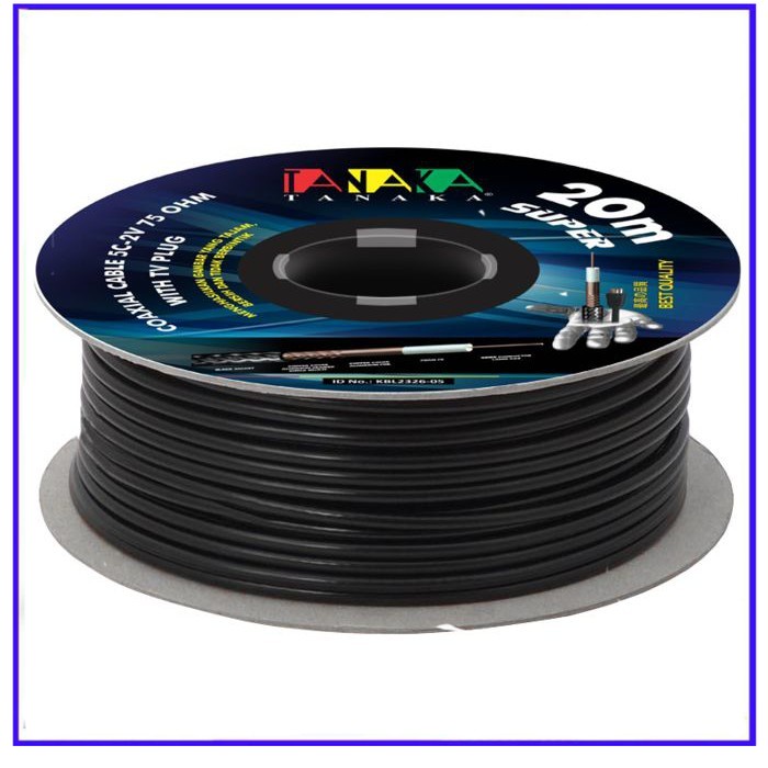 Jual KABEL ANTENA 5C PATEN 20M TV PLUG TANAKA SUPER for lcd led Kualitas HD | Shopee Indonesia