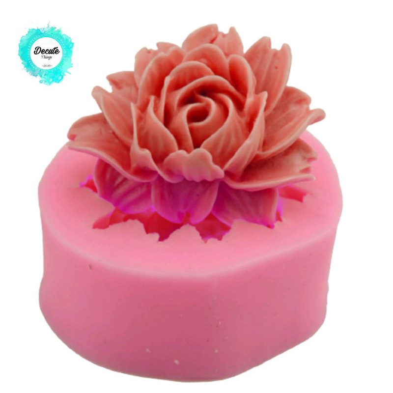 Jual Cetakan Bunga Mawar Mekar / Rose Bloom silicone mold | Shopee ...