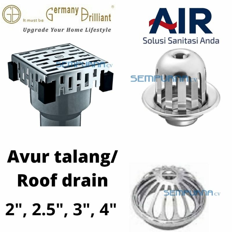 Jual Avur afur talang roof drain strainer 2" 2,5" 3" 4" Saringan ...