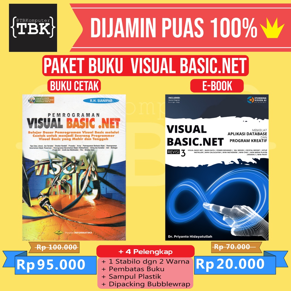 Jual PAKET BUKU VISUAL BASIC NET | Shopee Indonesia
