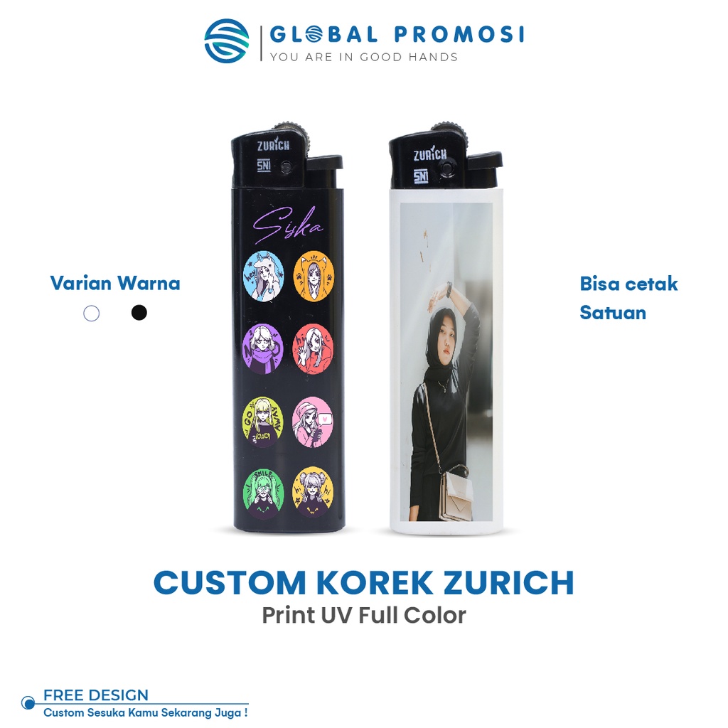 Jual Custom Korek Api Zurich Cetak/Print UV Promosi/Souvenir Murah ...